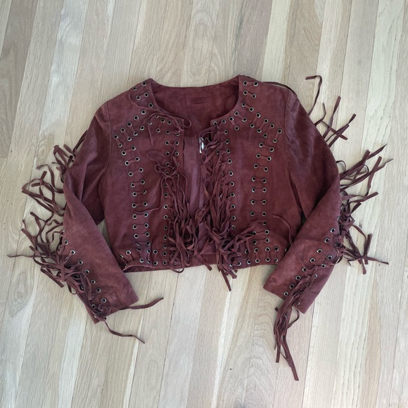 Topshop | Jackets & Coats | Vintage Topshop Boho Vegan Suede Eyelet ...